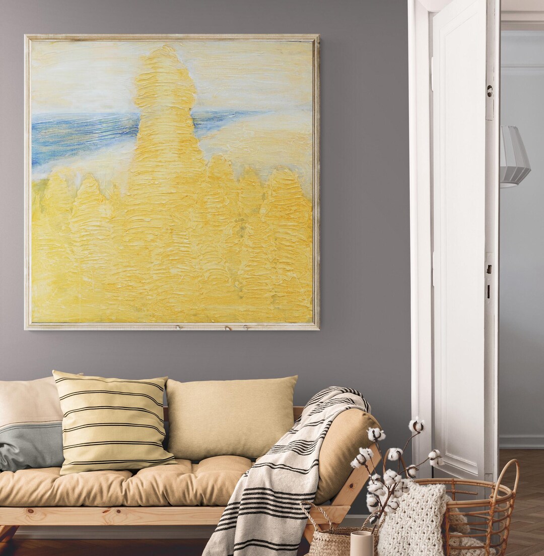 Sand Castle, Painting, Acrylic and Oil, Original Artwork, 110x110 Cm ...