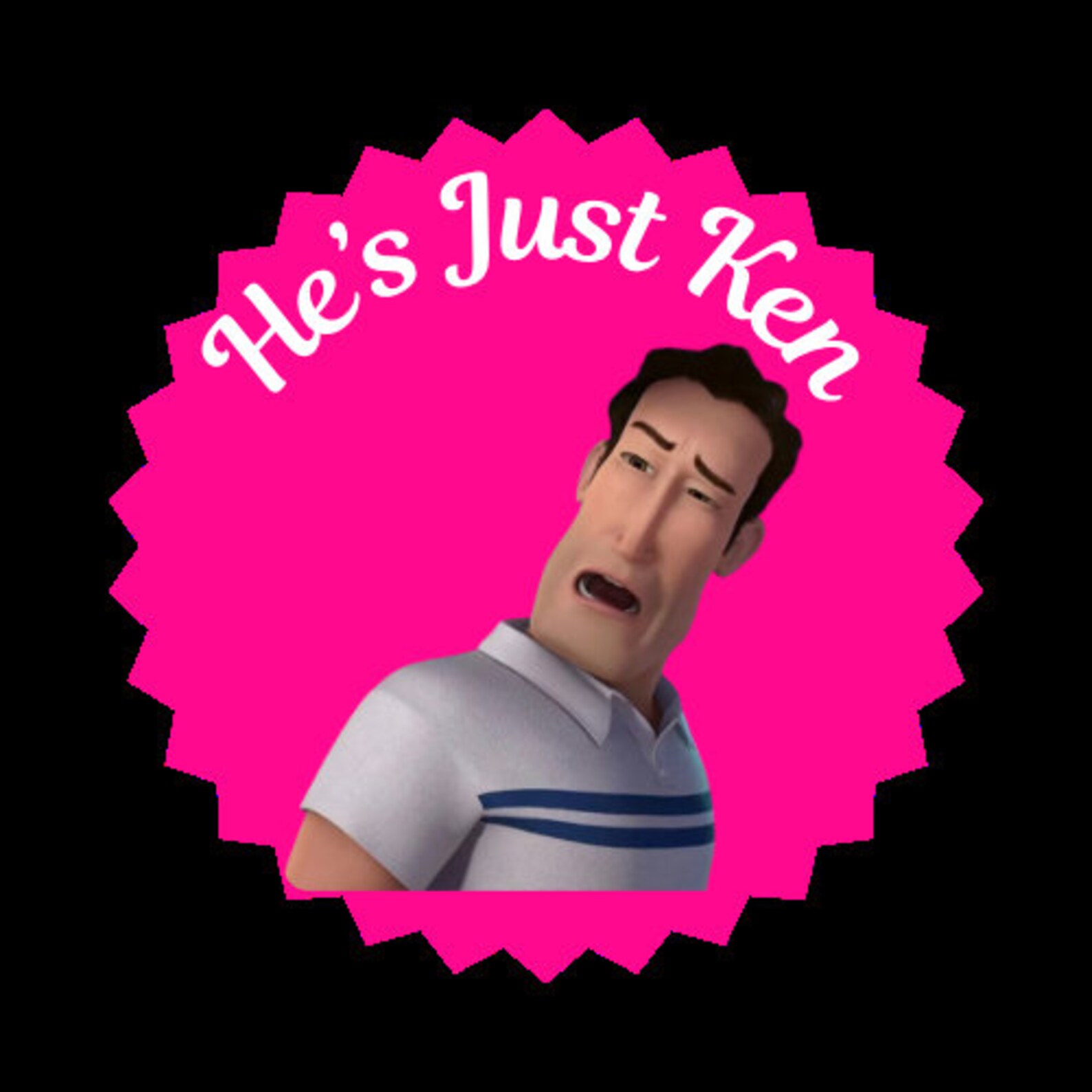 Hes Just Ken Bee Movie Funny Meme Sticker Download - Etsy