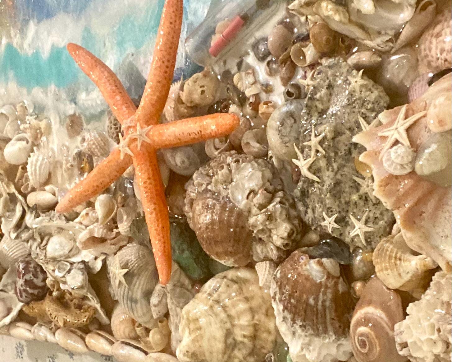 Epoxy Picture 48“ X 24” is a Masterpiece. It is Painted and Epoxy ...
