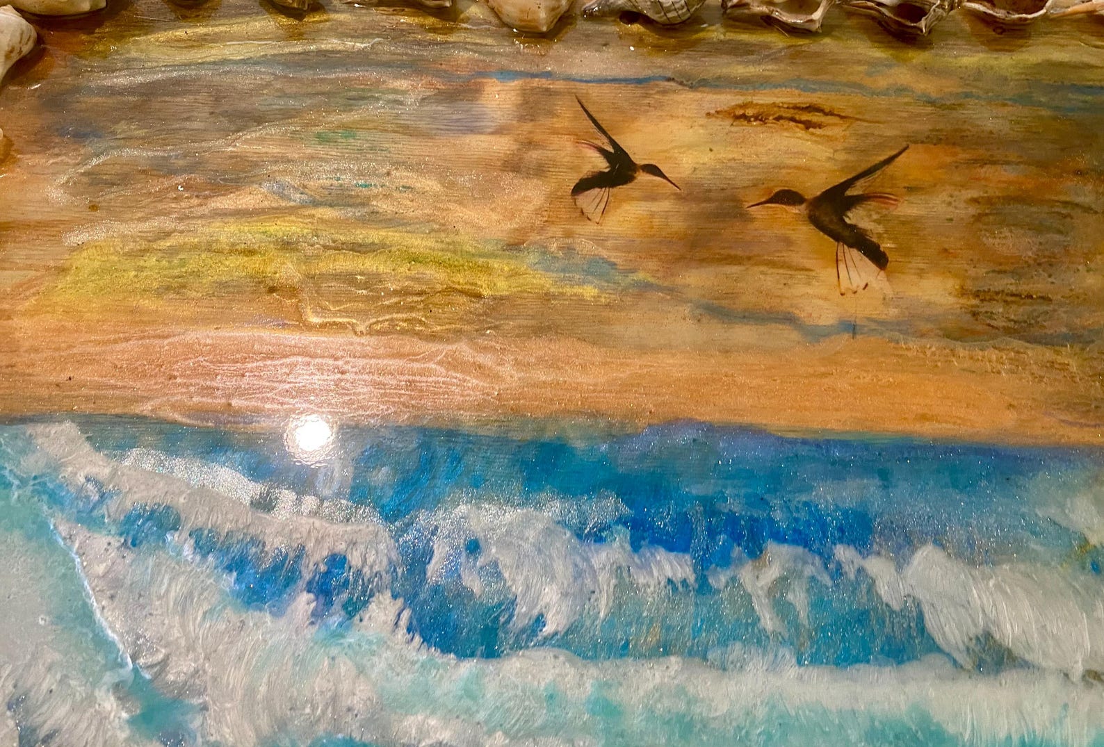 Epoxy Picture 48“ X 24” is a Masterpiece. It is Painted and Epoxy ...