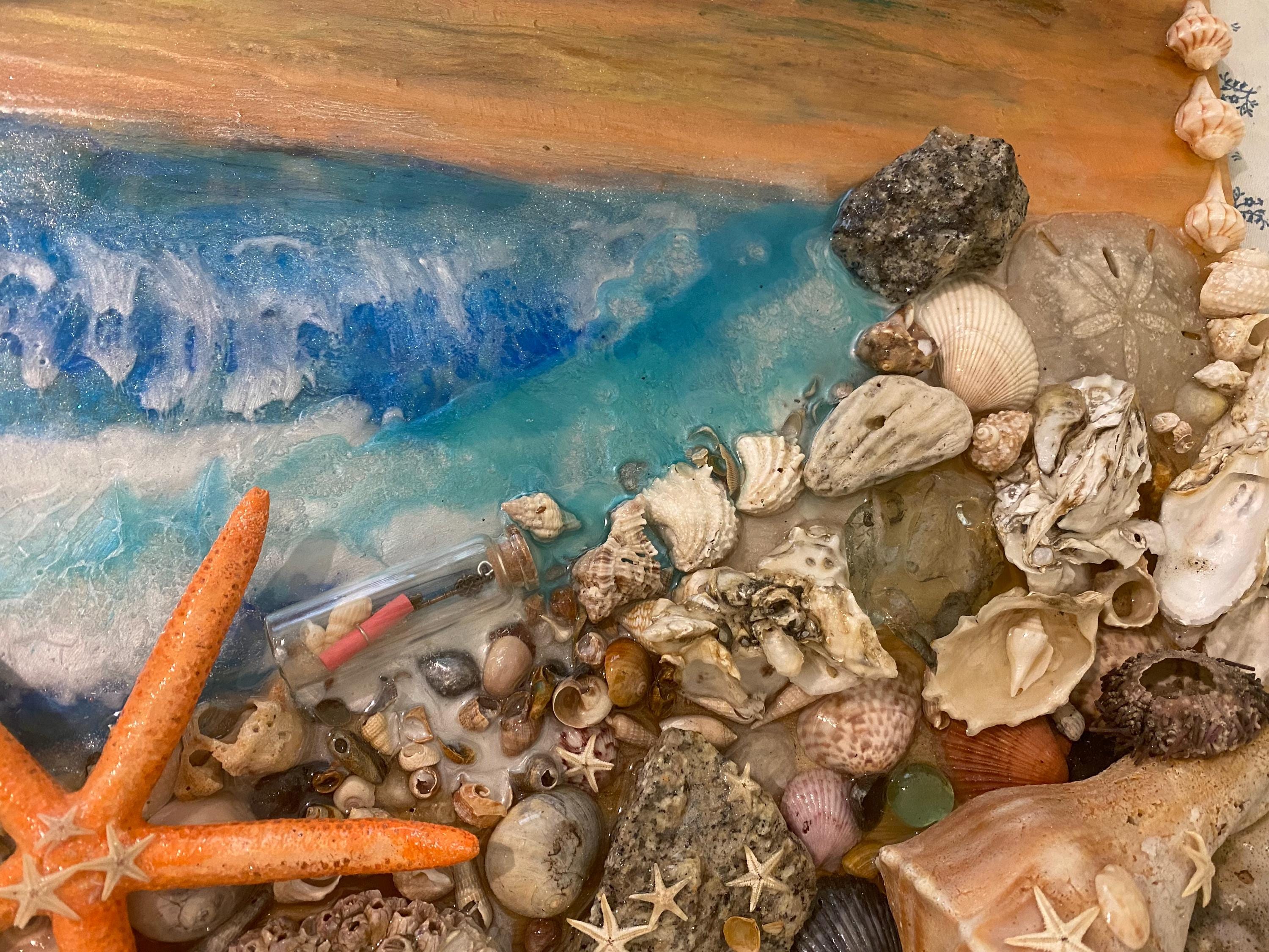 Epoxy Picture 48“ X 24” is a Masterpiece. It is Painted and Epoxy ...