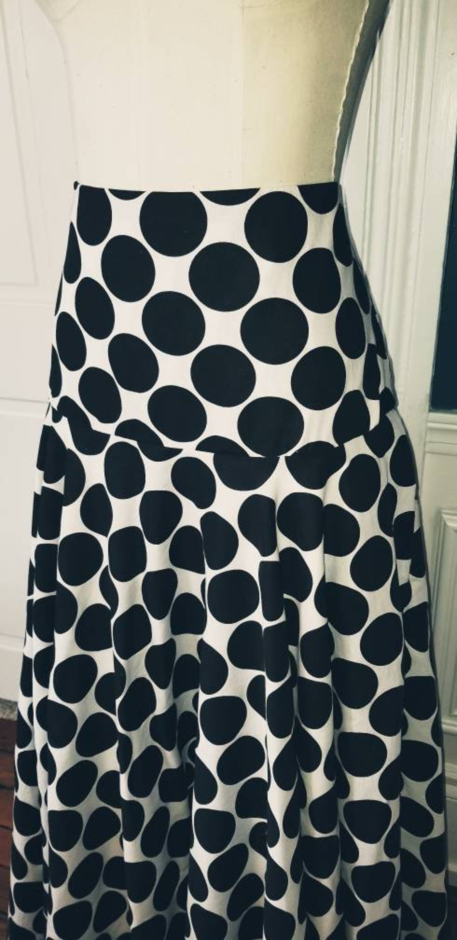 Miss Harlow's Country Love Polka Dot Skirt ~ Cotton Blend Skirt With ...