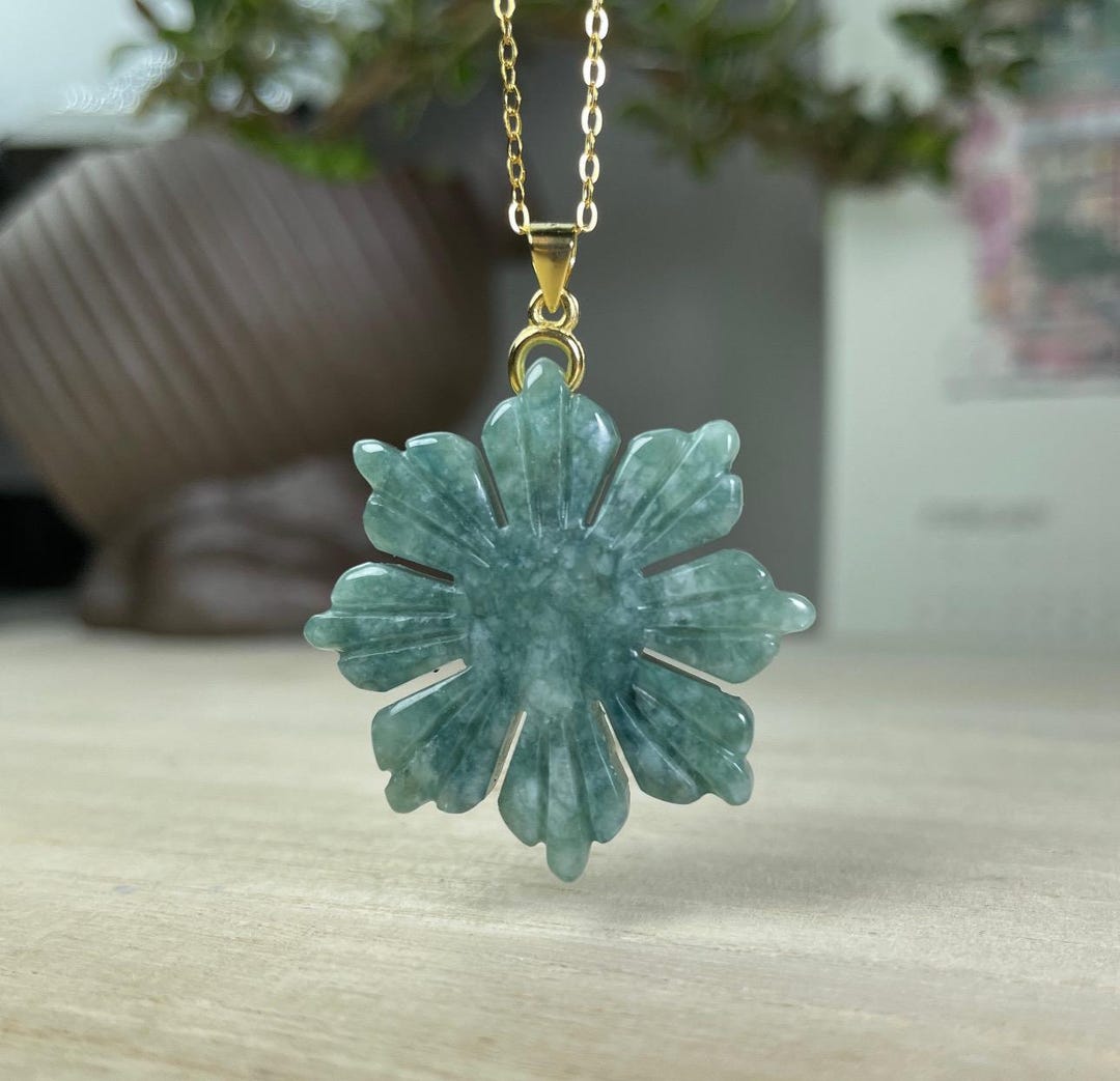 Filipino Sun Jade Pendant Necklace – Hand-carved Jade Stone ...