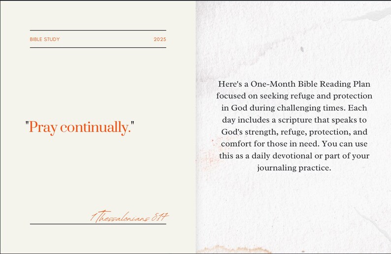 One-month Bible Reading Plan - Etsy