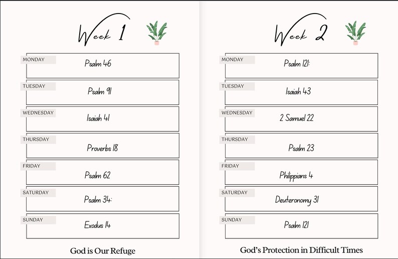 One-month Bible Reading Plan - Etsy