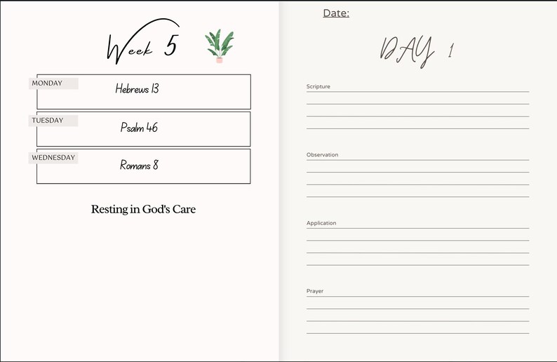 One-month Bible Reading Plan - Etsy