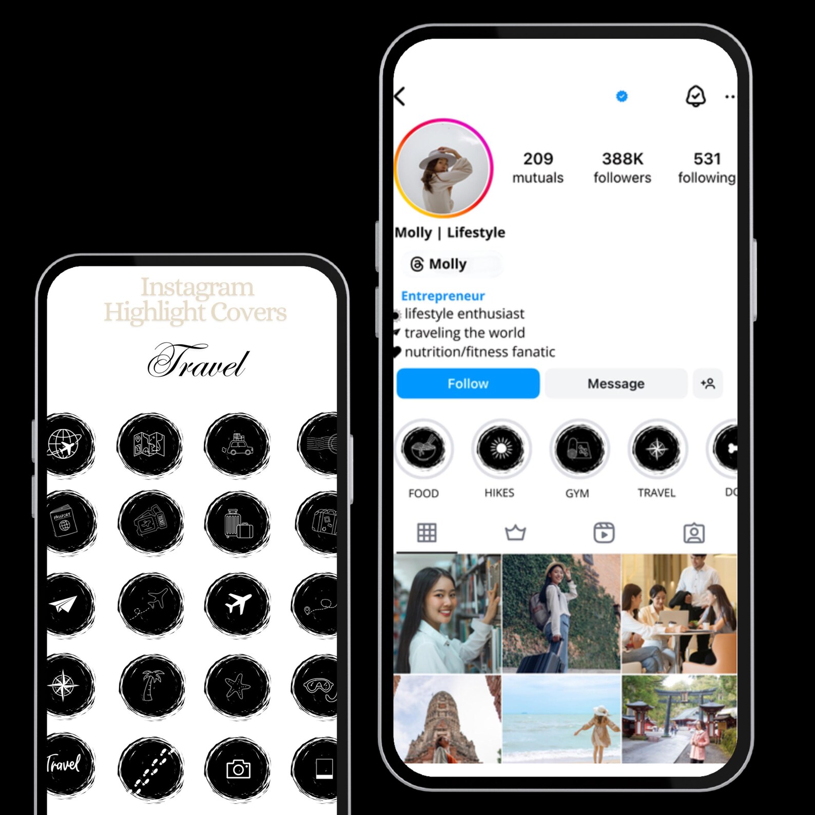 100 Instagram Highlight Covers, IG Story Covers, Minimalistic, Grunge ...