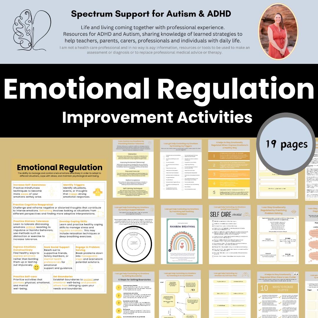 Executive Functioning Activities Emotional Regulation Therapy ...