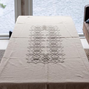 Hand Embroidered Norwegian Vintage Hardanger Tablecloth. Hardanger ...