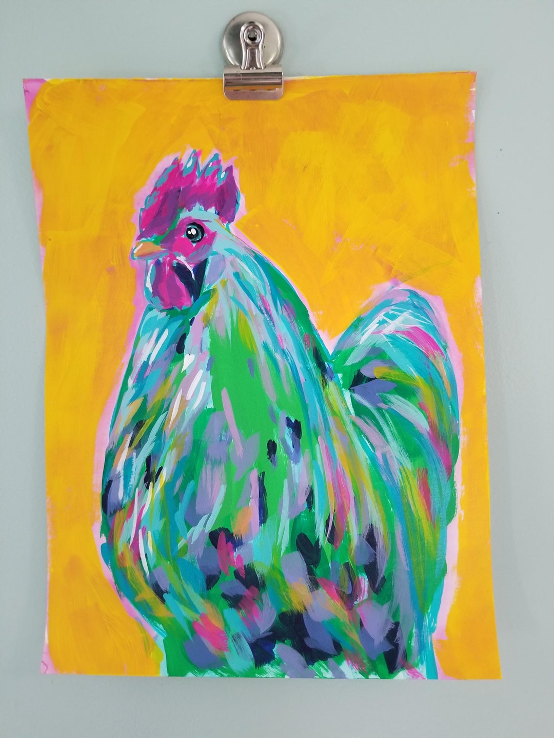 Funky Chicken: Original Painting - Etsy