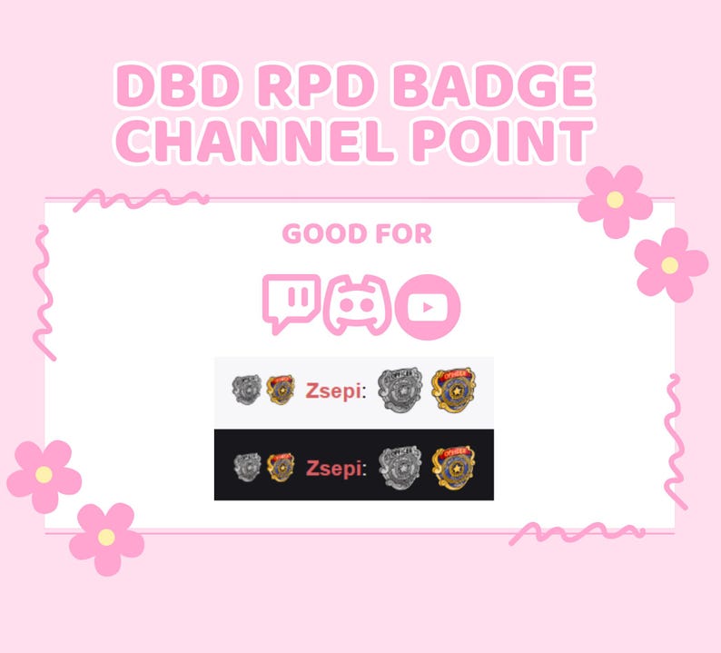 DBD RPD Badge Channel Point | Twitch Emote (digital Download) - Etsy
