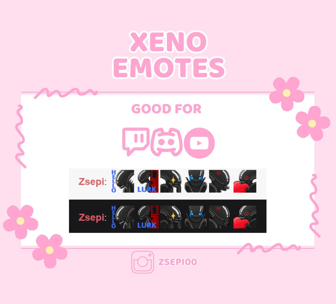 Alien Xeno Xenomorph Twitch Emotes (twitch/discord/youtube) - Streaming ...