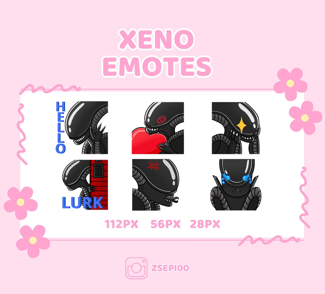 Alien Xeno Xenomorph Twitch Emotes (twitch/discord/youtube) - Streaming ...