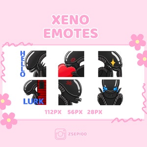 Alien Xeno Xenomorph Twitch Emotes (twitch/discord/youtube) - Streaming ...