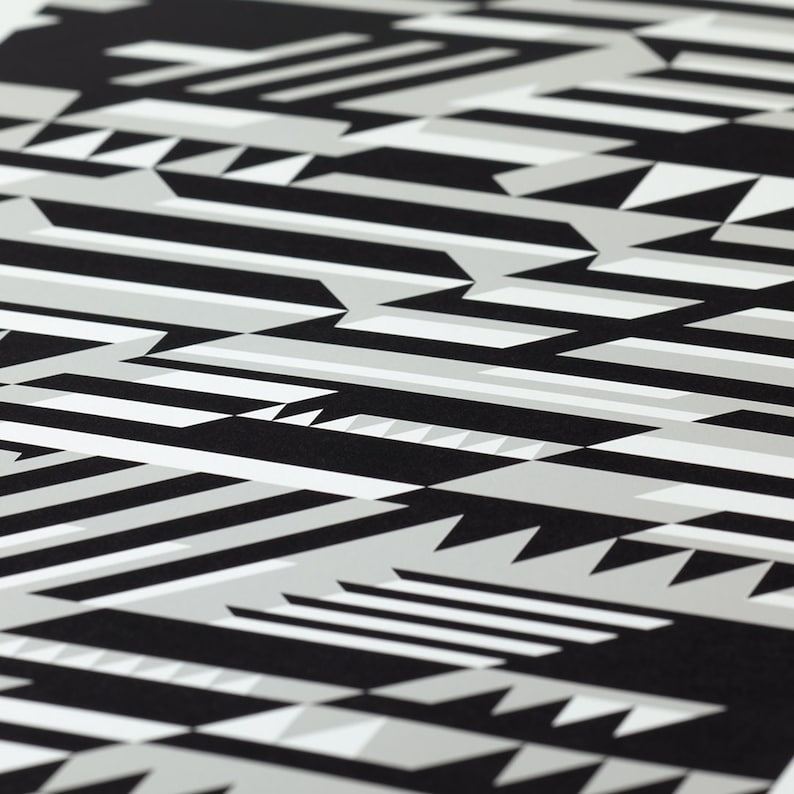 Geometric Screen Print Faster Screen Print Geometric Wall - Etsy