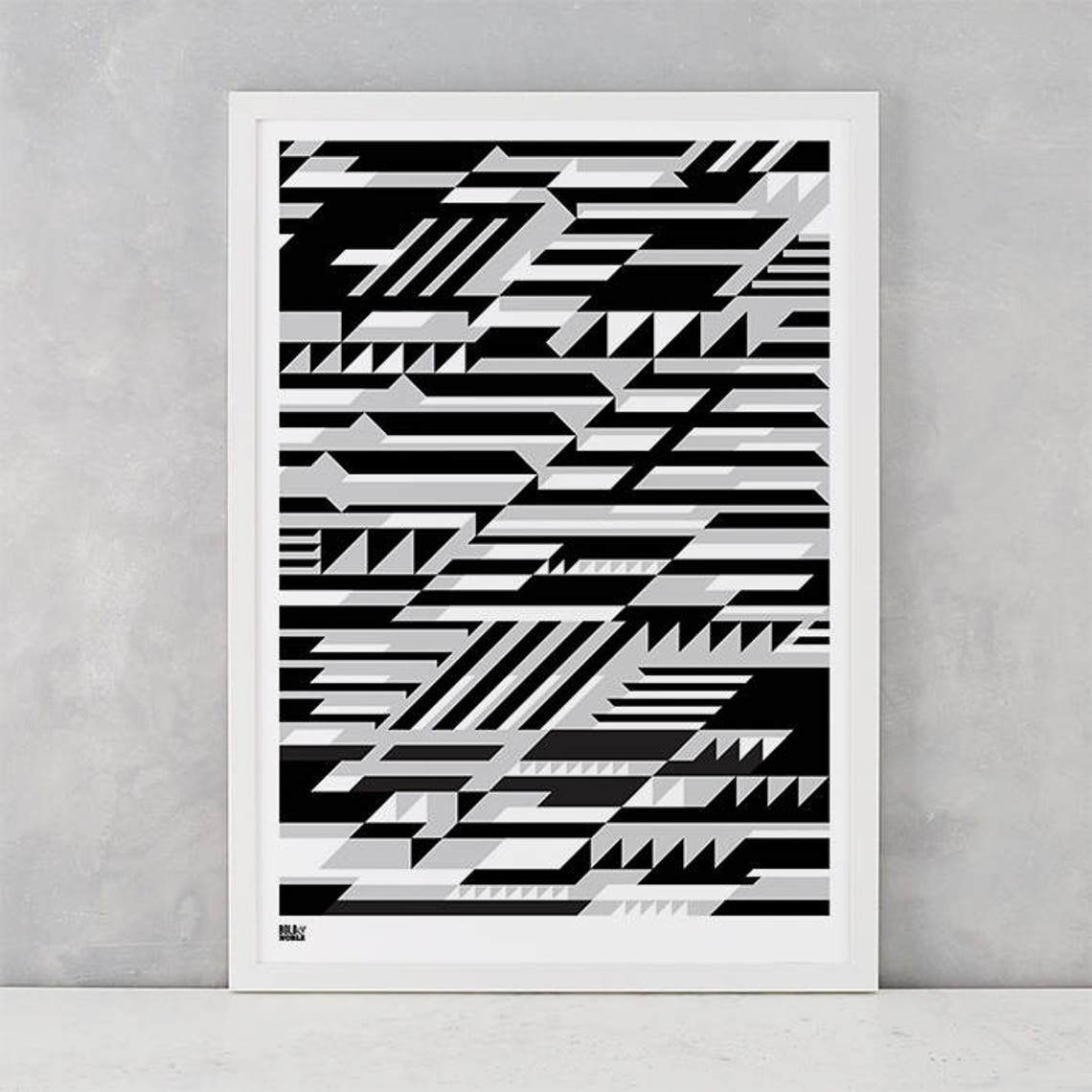 Geometric Screen Print Faster Screen Print Geometric Wall - Etsy
