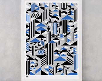 Geometric Screen Print Faster Screen Print Geometric Wall - Etsy