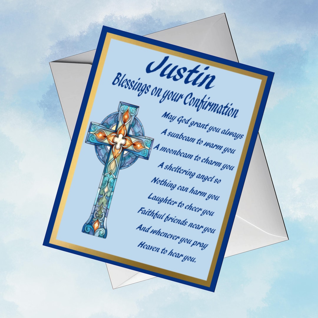 Confirmation, Card, Blessings, Catholic, Girls, Boys, Granddaughter ...