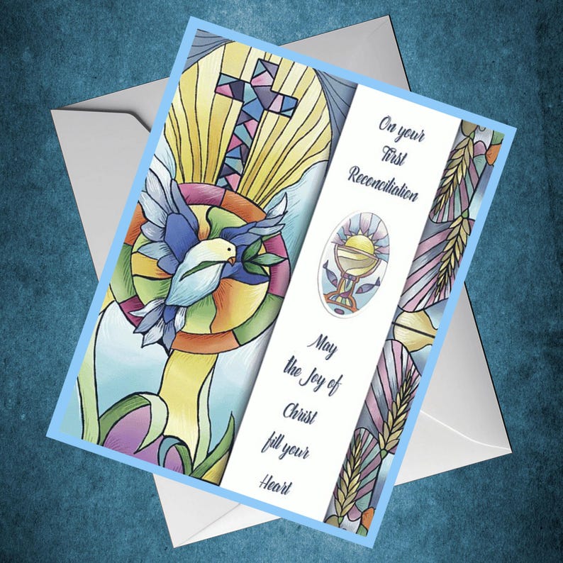 First Reconciliation, Greeting Card, Handcrafted, Jesus, Blessings, God ...
