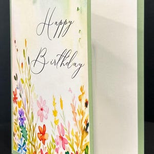Birthday Card, Greeting Card, Wild Flowers, Elegant - Etsy
