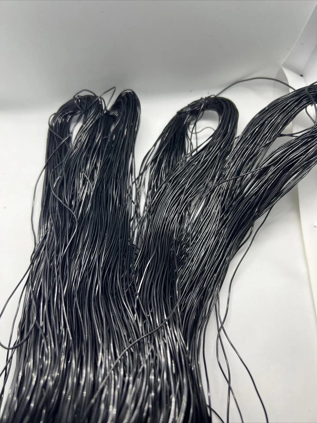 African Black Rubber Hair Thread for Stretching Out Natural Hair Afro ...