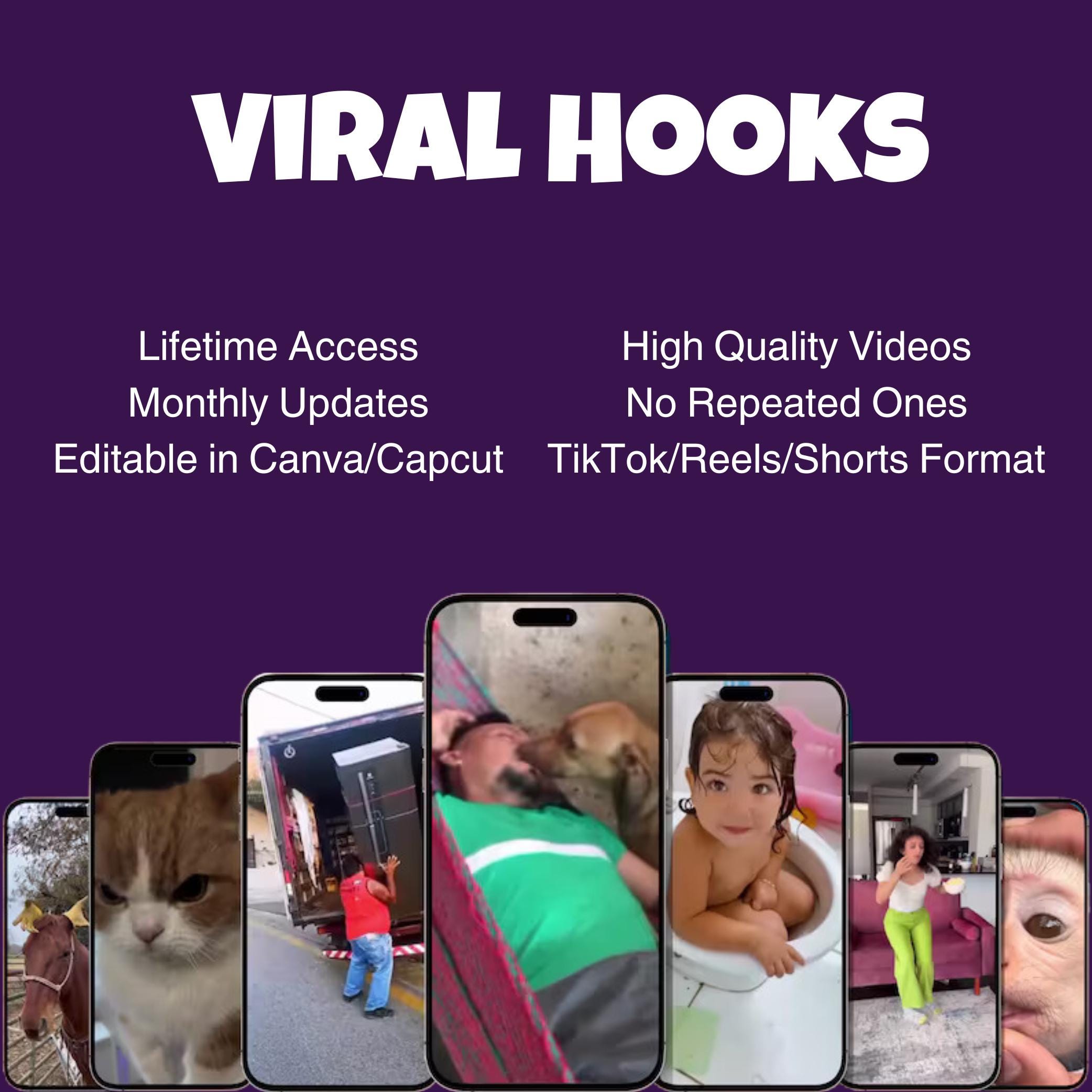 Tiktok Viral Hooks Clips Bundle MP4 Download 2024, Trending Videos, Attention Grabbing Videos ...