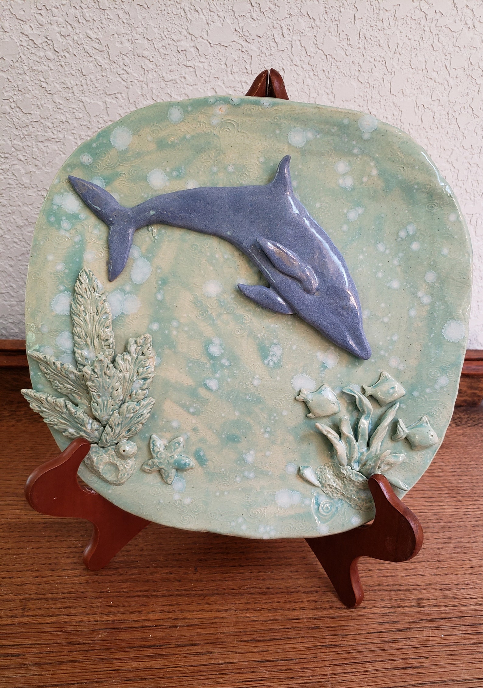 Ocean Themed Pottery Wall Art Sculptures 10 X 10 - Etsy