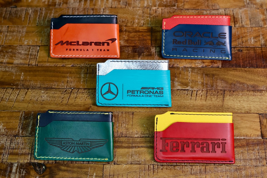 Formula One Leather Wallet Gift Race Fan F1 Team Ferrari Mercedes ...