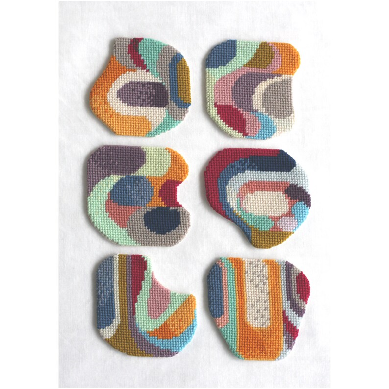 Pdf/needlepoint or Cross Stitch Pattern/coaster Set No.4 - Etsy