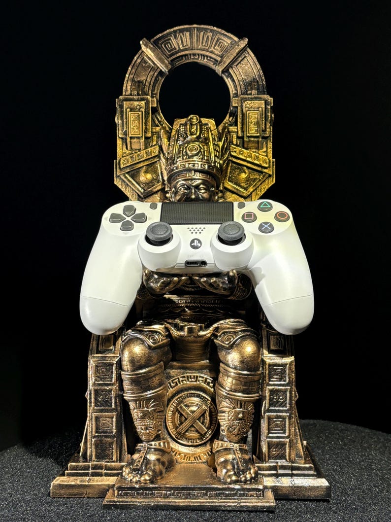 3D Printed Aztec King Controller Holder, Tlamatini the Wise ...