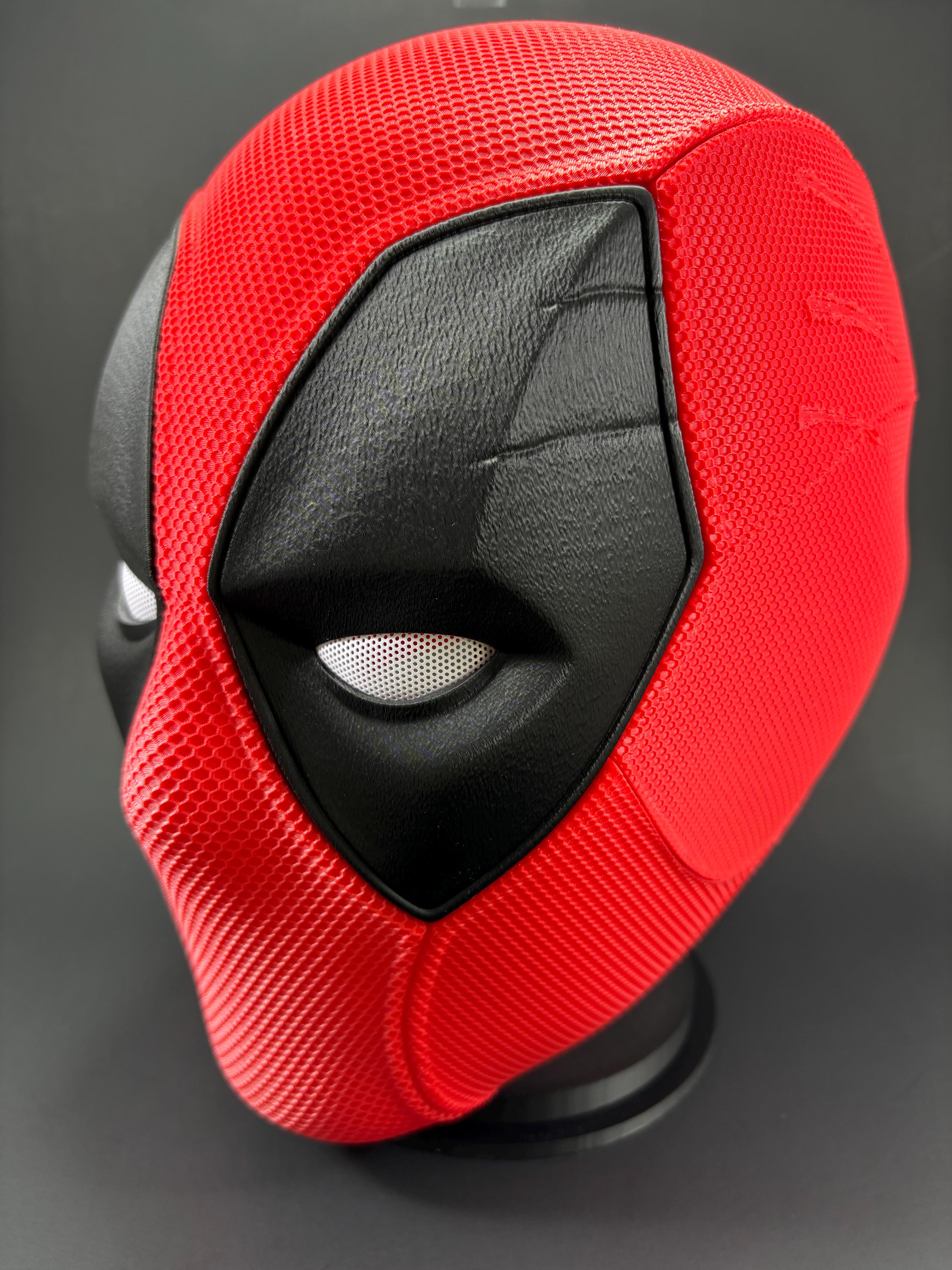 Deadpool Mask 3D Printed, Magnetic Assembly for Easy Wear, Perfect ...