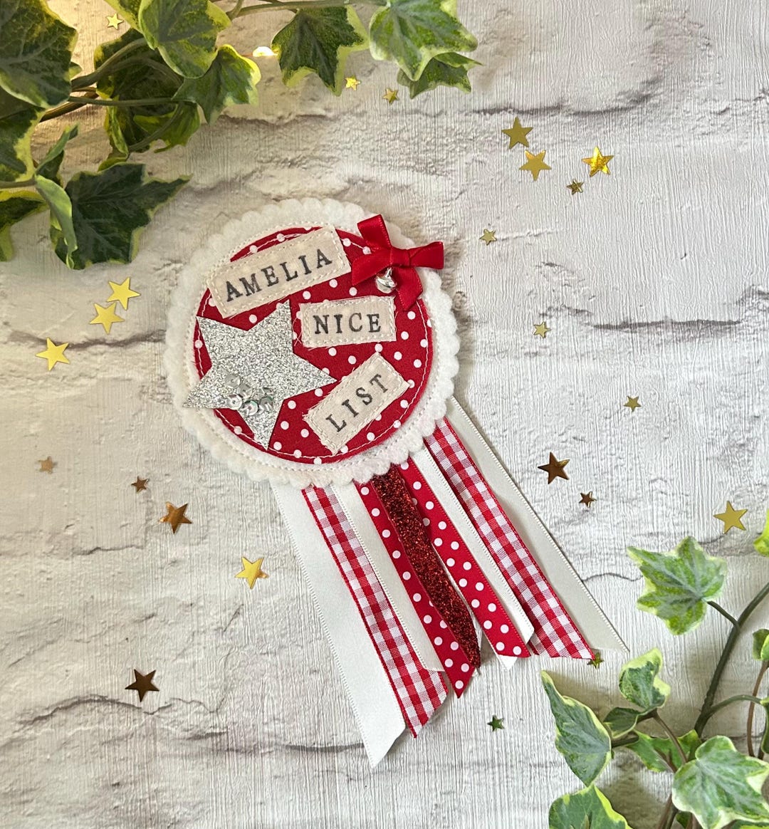 Nice List Badge Award Christmas Eve Gift Box Stocking Filler - Etsy