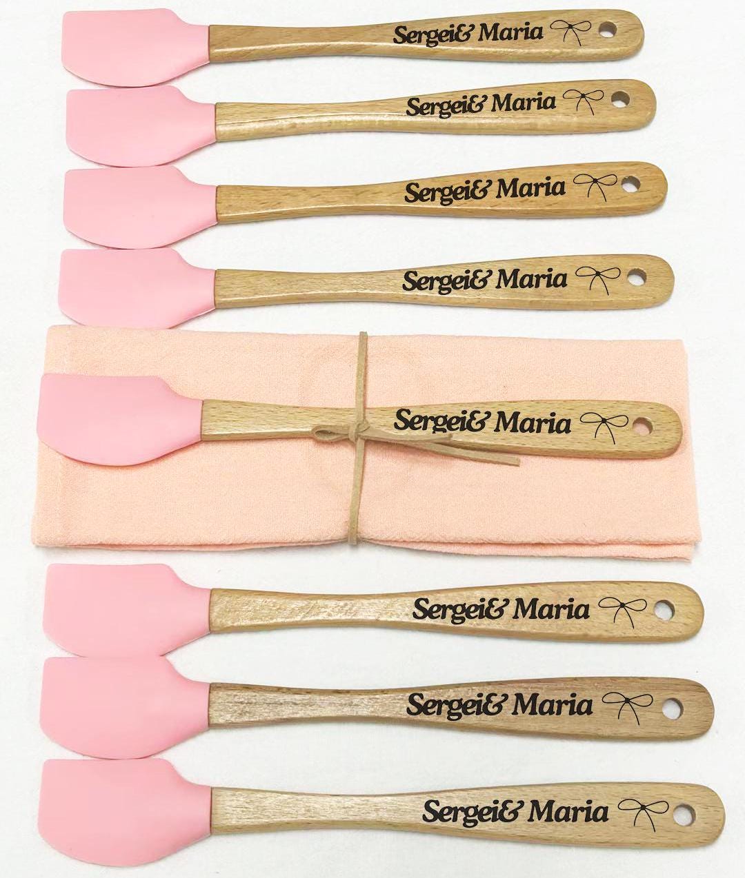 Custom Spatula,custom Utensil Set,spatula Personalized,cotton Dishtowel ...
