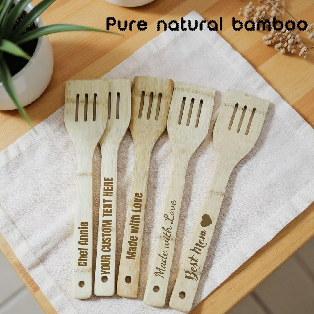 Custom Logo Wooden Spatulas, Personalized Kitchenware, Exclusive ...