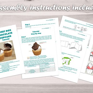 3D Paper Cupcake Gift Box Template Low Poly Papercraft Svg, Make Super ...