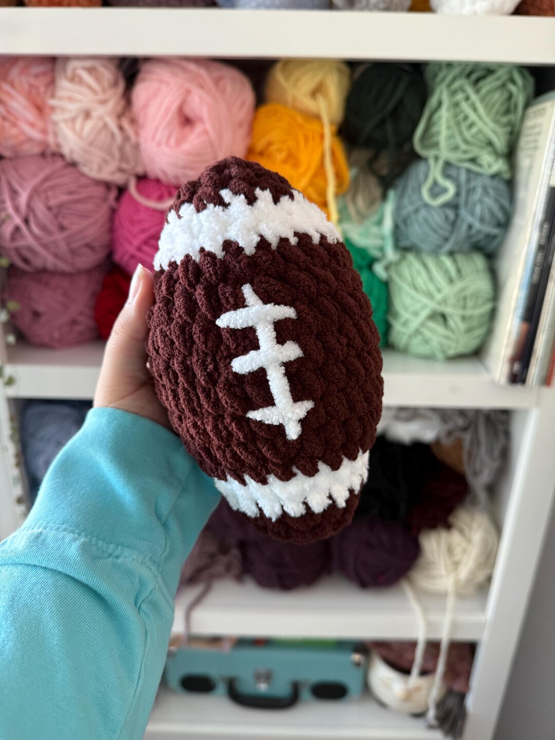 Crochet Football Plushie | Football, Crochet Plushie, Custom Plushie ...