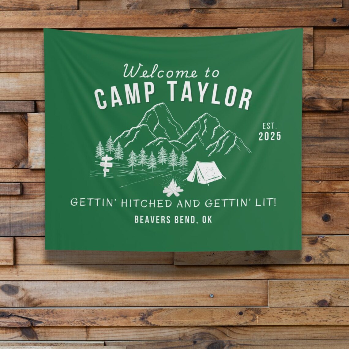Custom Bach Banner, Camp Bachelorette Sign, Camp Bachelorette Flag ...