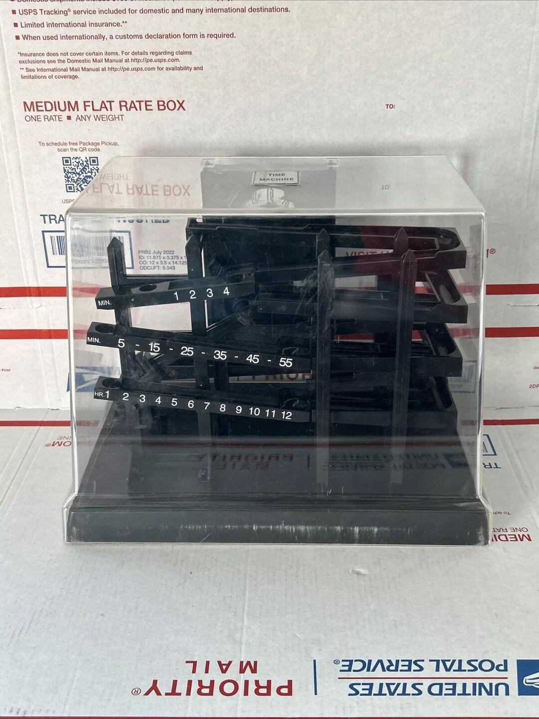 Vtg TIME MACHINE Kinetic Display Clock Battery DC Version No Cord Parts ...