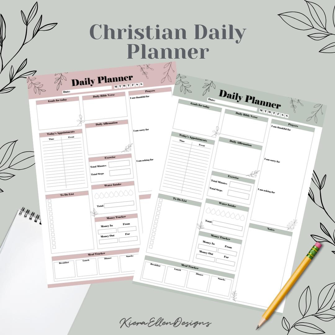 Christian Daily Planner Printable | Organise Your Day With Nature ...