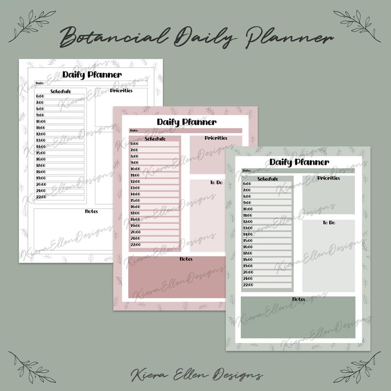 Botanical Planner - Etsy
