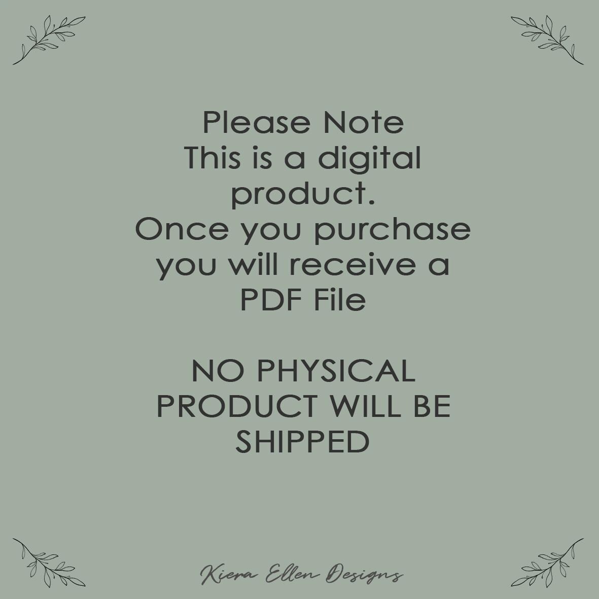 Botanical Planners and Notes Printable Bundle in Green Nature Inspired ...