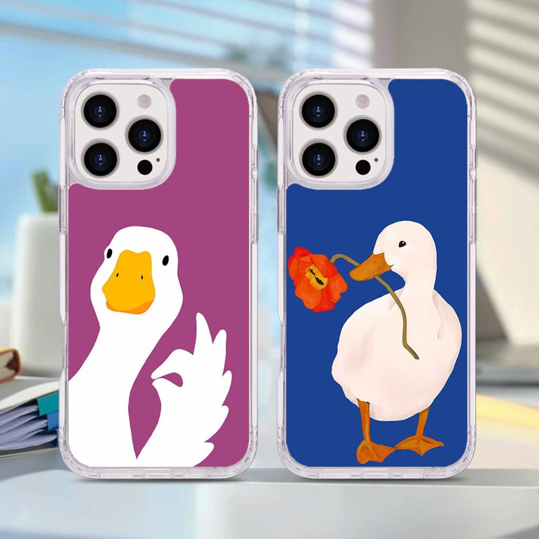 Funny Goose Phone Case Cute Duck Cover Phone Case for iPhone 16 15 14 ...