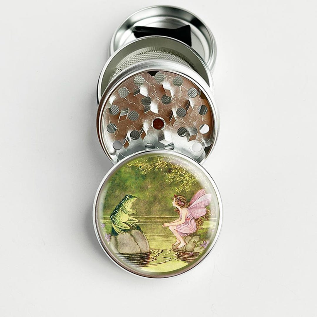 Magical Forest Frog and Fairy Art Metal Grinder - Etsy