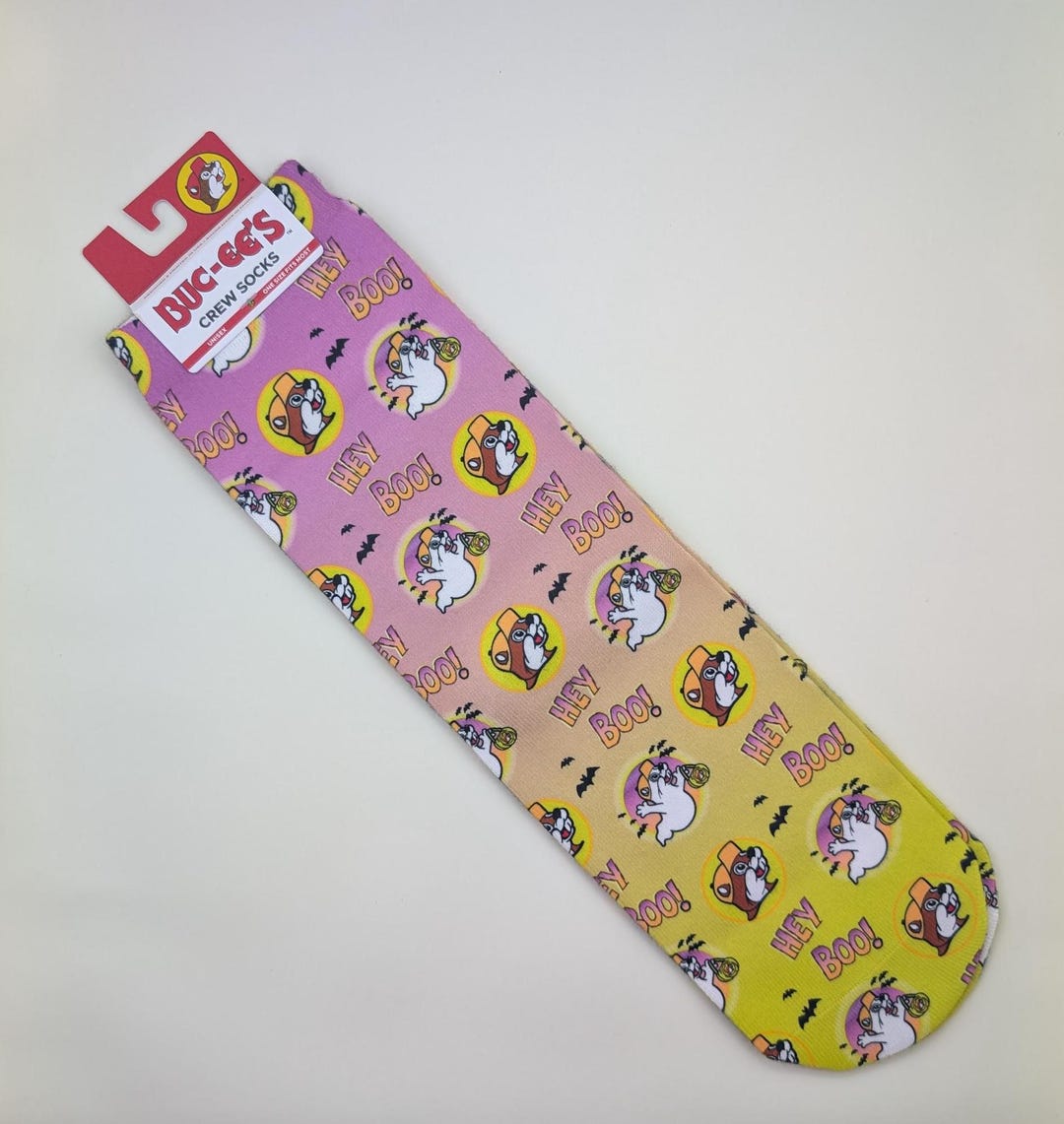 Buc-ees Halloween Crew Socks Spooky and Fun Footwear - Etsy