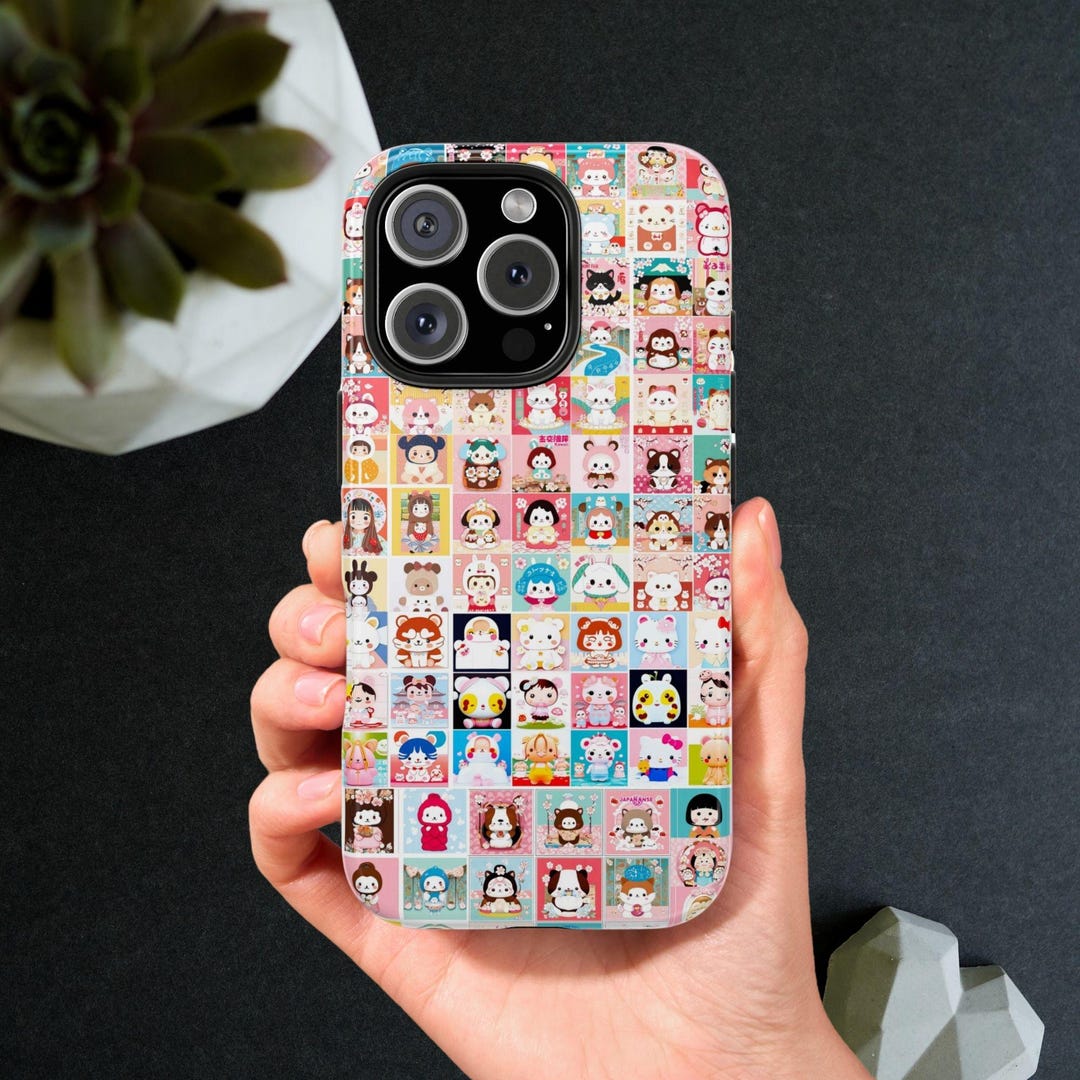 Japan Kawaii Collage Phone Case, Pastel Cute Anime Phone Case for ...
