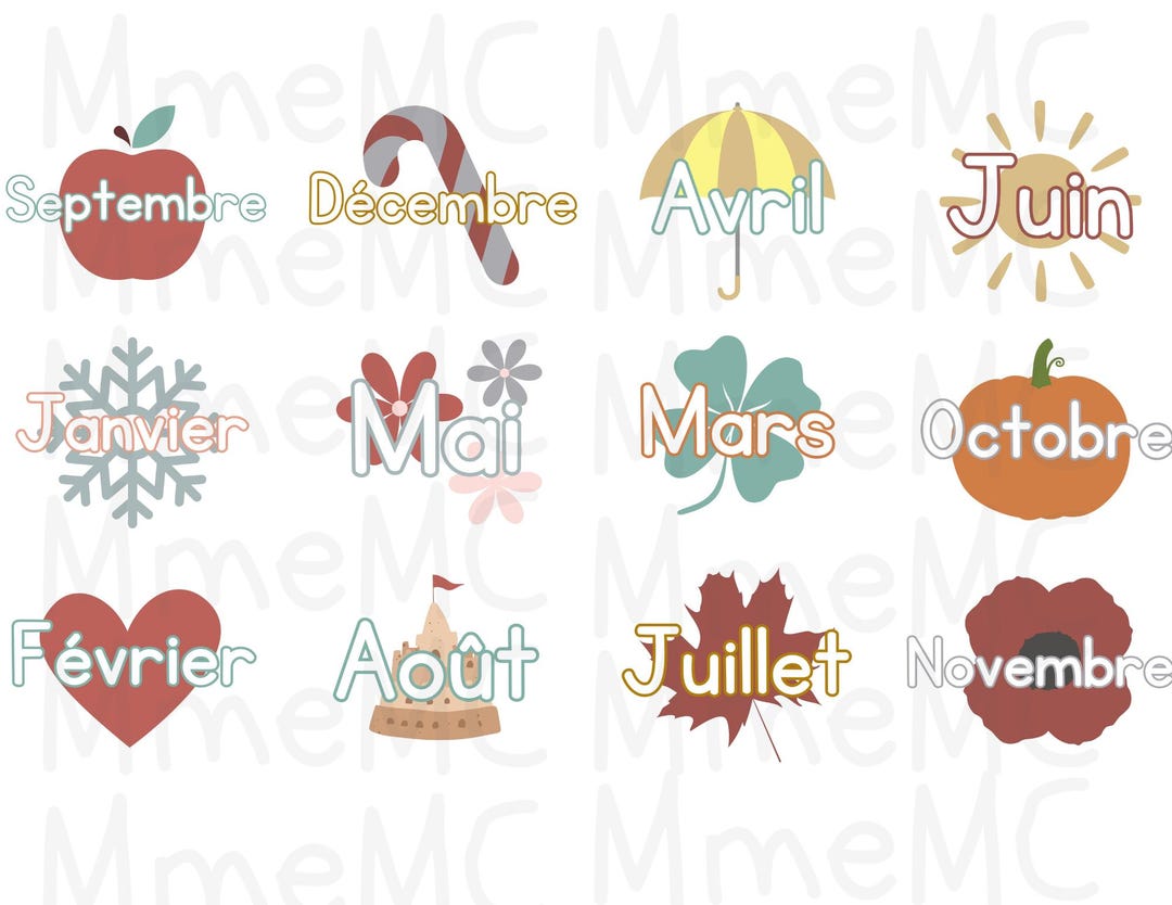 Les Mois De L’année - Etsy
