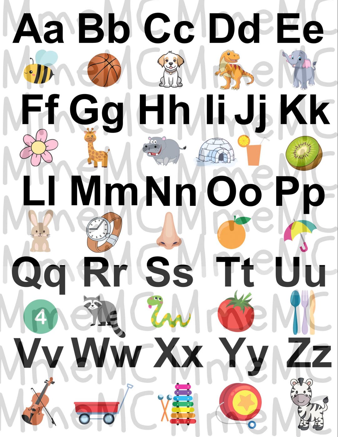 Alphabet En Français (affiche 8x10) - Etsy