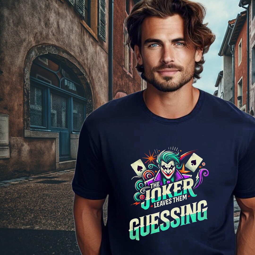 The Joker Leaves Them Guessing Graphic Tee, Retro Comic Art T-shirt ...