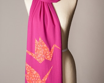 Hot Pink Scarf - Etsy