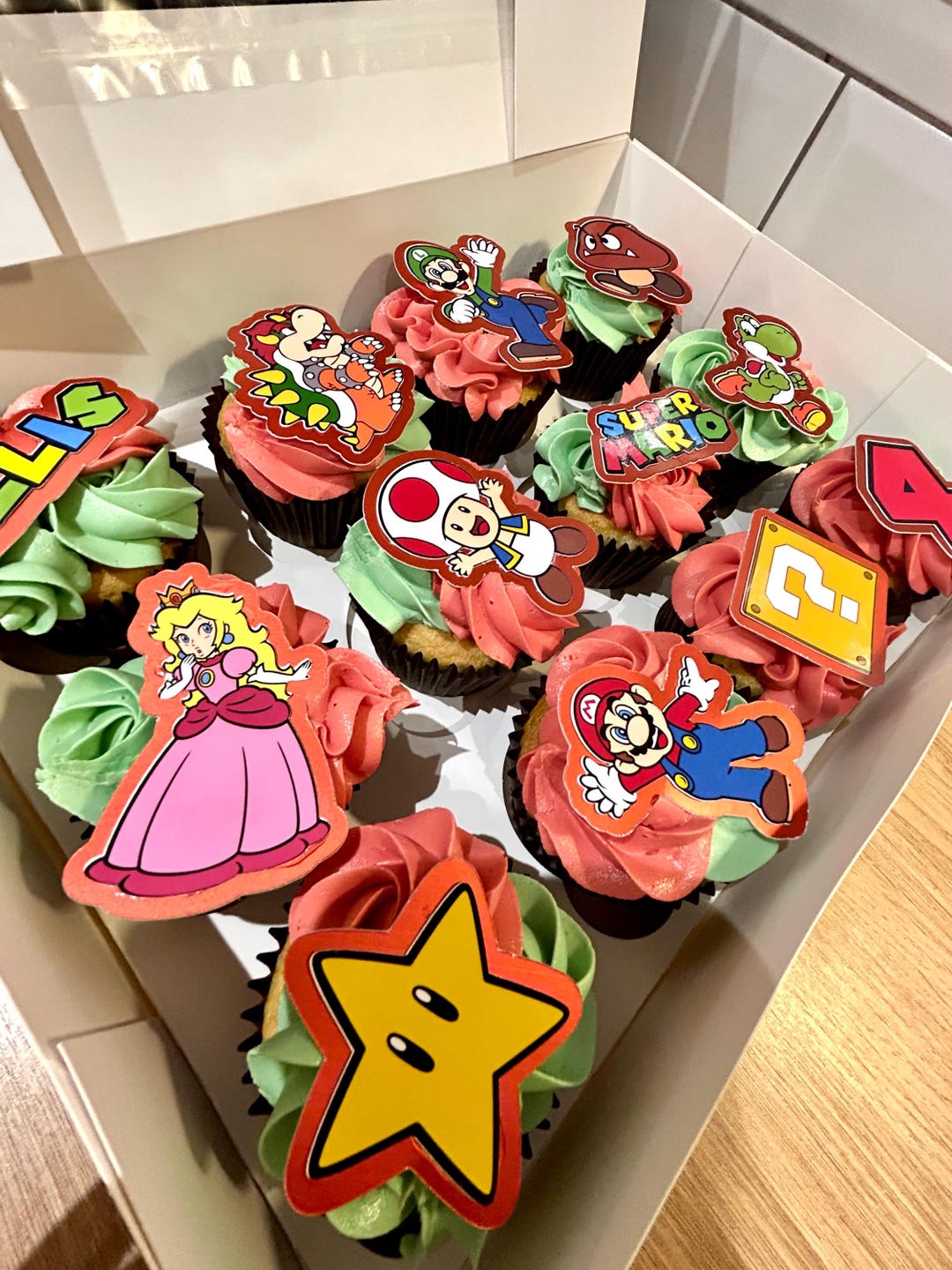 Super Mario Bros Cupcake Toppers - Etsy UK